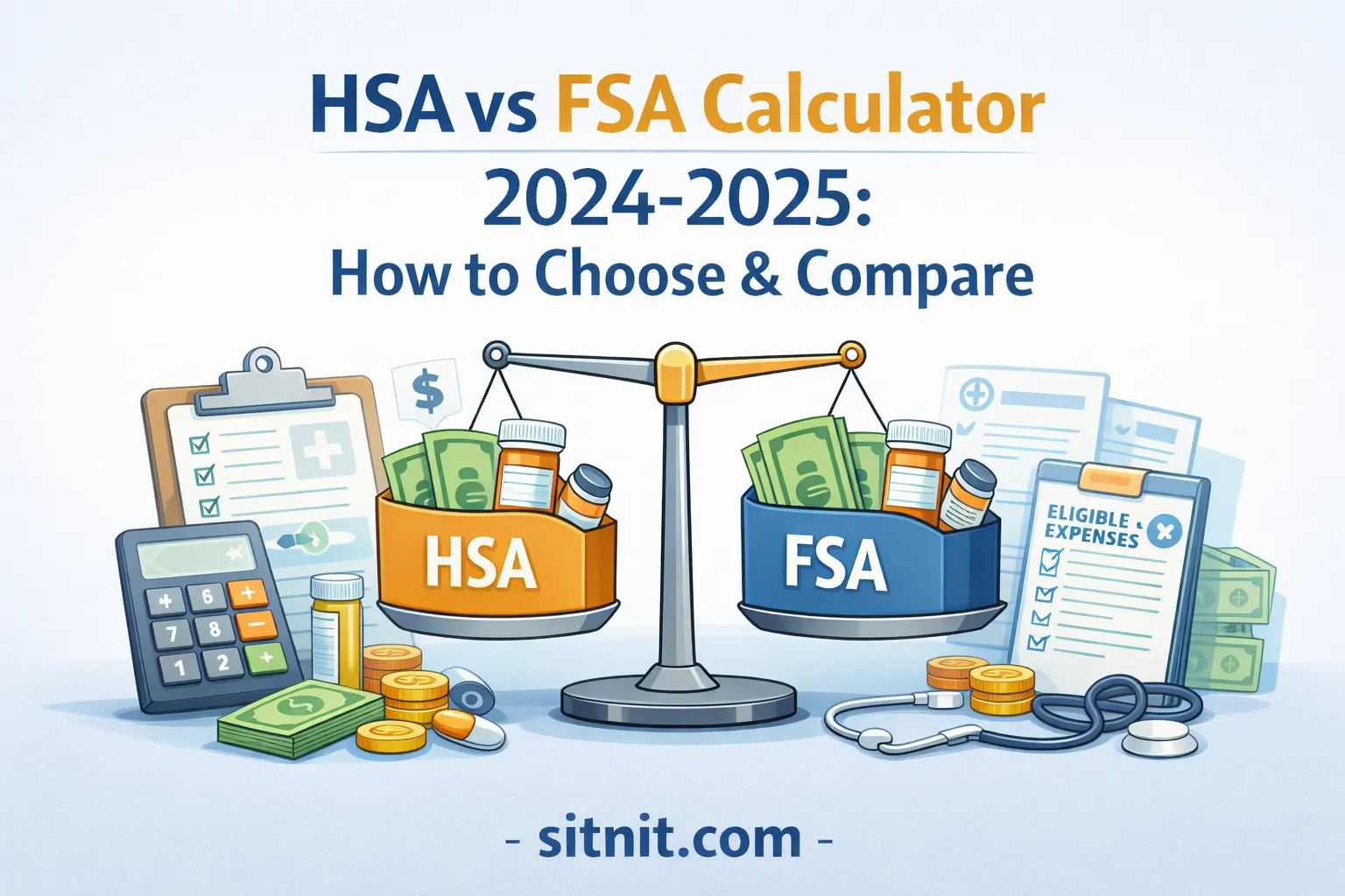 HSA vs FSA Calculator 2024-2025: How to Choose & Compare